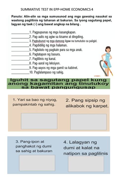 Summative Test In Epp 4 Quarter 1