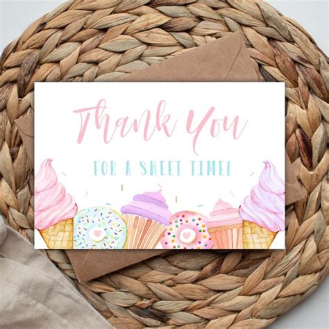 Sweet Thank You Card Etsy
