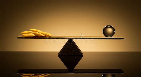 Balance Concept Small Object Weight Balanced Against Multiple Grains On