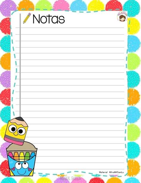 Hoja De Notas Para Imprimir