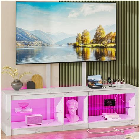 Simple Hogar Mueble Para Tv Con Luz Led Y Soporte Para 35 A 75 Pulgadas