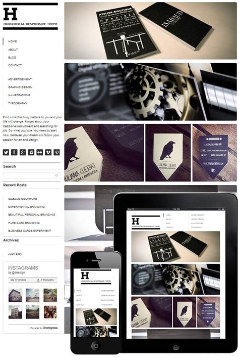 Dessign Horizontal Grid Responsive Wordpress Theme 20 Gplplus
