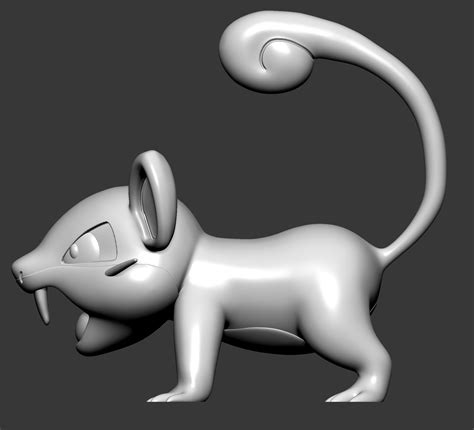 Stl File Pokemon Rattata With 2 Poses 🐉・3d Printer Model To Download