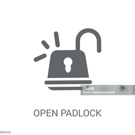 열린 자물쇠 아이콘입니다 시작 전략 및 성공 컬렉션에서 흰색 배경에 유행 오픈 자물쇠 로고 개념 0명에 대한 스톡 벡터 아트 및