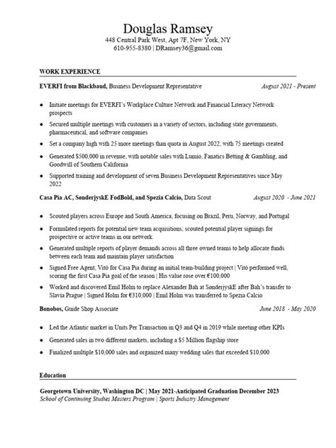Wonsulting Resume Template Sales Download Free Pdf Business