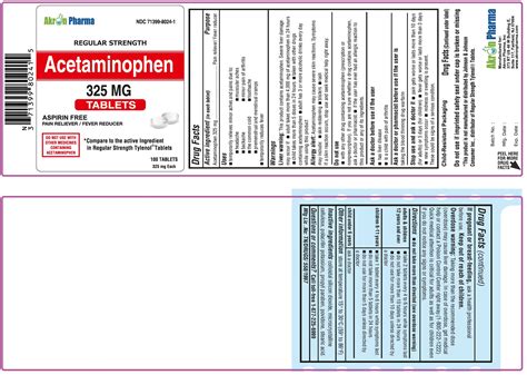 Product Images Acetaminophen Photos Packaging Labels And Appearance