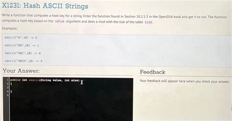 solved write a function that computes a hask key for a