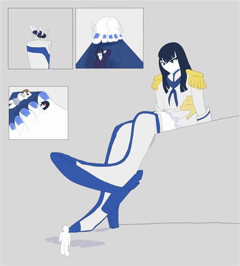 Satsuki Punishes Ryuko By Aliwandoodles9 On Deviantart