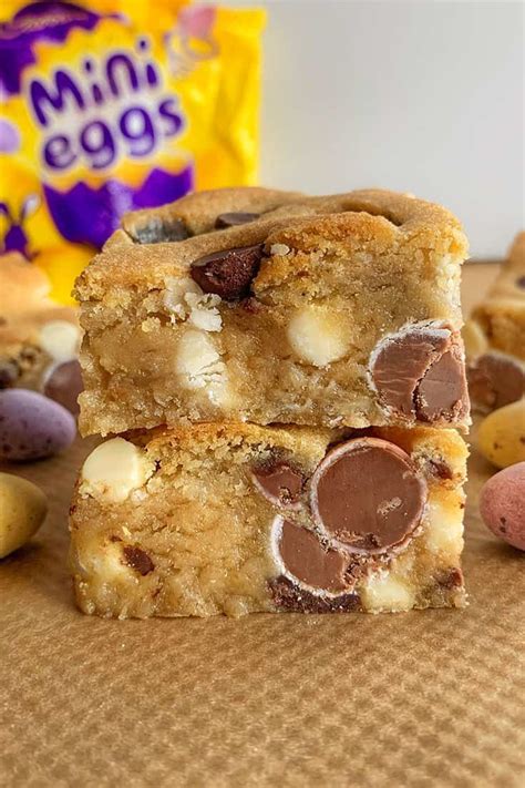 Mini Egg Cookie Bars Fitwaffle Kitchen