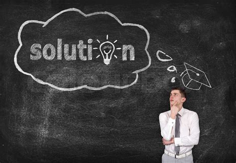 Student Is Thinking About Solution Stock Image Colourbox