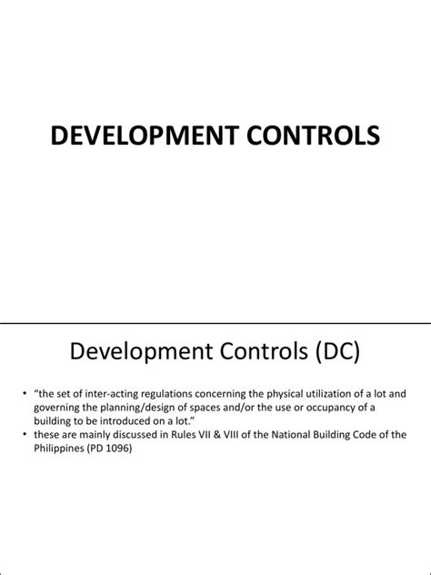 Development Controls Pdf