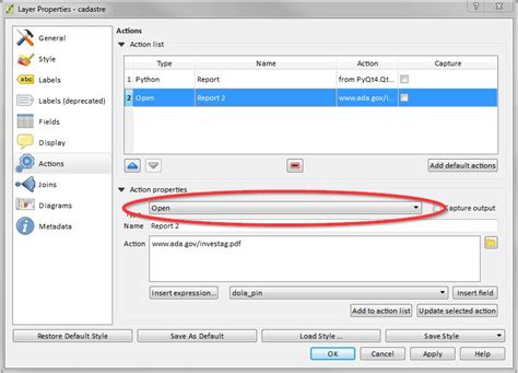 Writing Qgis Action Which Opens Pdf From Server Geographic