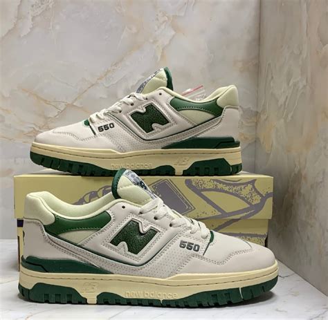 New Balance 550 "Нью Баланс 550" white & green купить