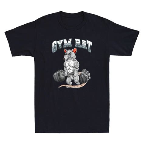Gym Rat Funny Rat Deadlift Fitness Bodybuilding Meme Novelty H17618