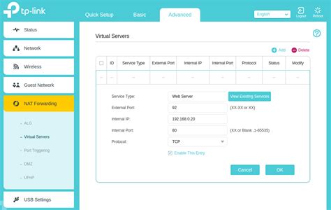 port forwarding in a tp link router rise