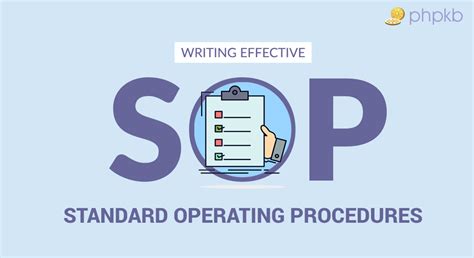 How To Write Good Standard Operating Procedures SOP