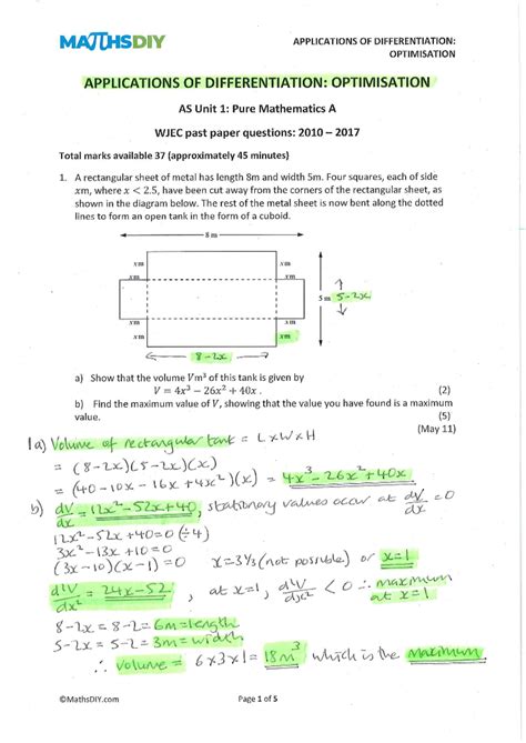 Applications Of Differentiation Optimisation Solutions Mathhdsyiy Applications Of Applications Of Differentiation Optimisation Solutions Mathhdsyiy Applications Of