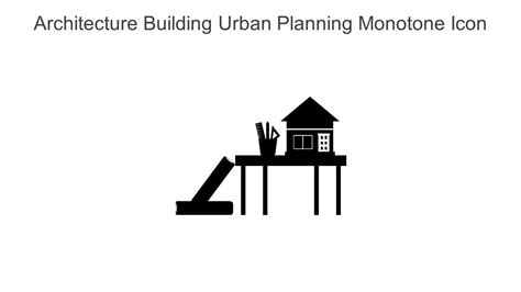 architecture building urban planning monotone icon in powerpoint pptx