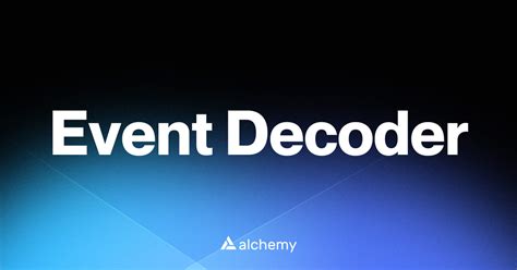 Event Decoder Solidity Tools Alchemy