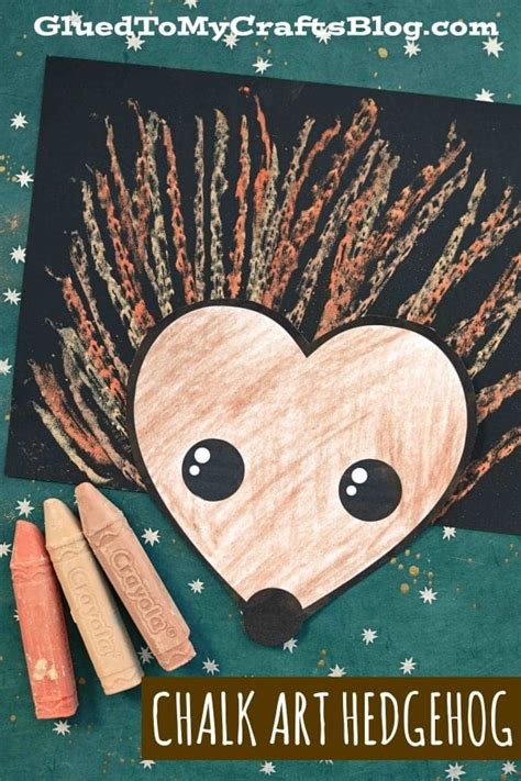 Paper And Chalk Art Hedgehog Kindergarten Art Preschool Crafts