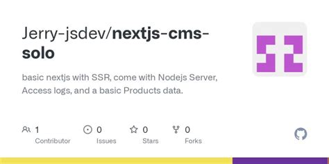 Jerry Huang On Linkedin Github Jerry Jsdevnextjs Cms Solo Basic