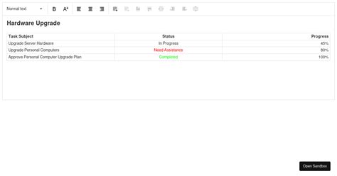 Tables Devextreme Html Editor Codesandbox