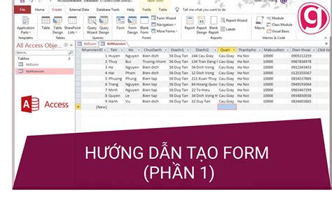 Hướng Dẫn Cách Tạo Form Và Tùy Chỉnh Trong Microsoft Access