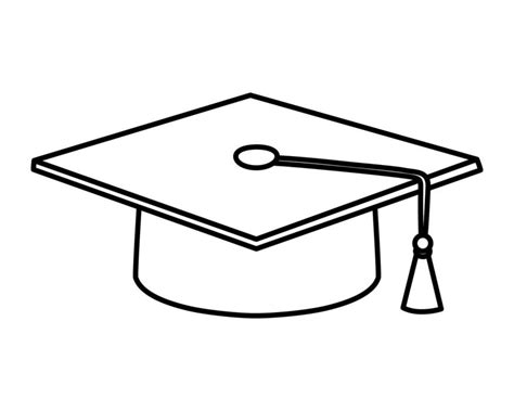 Graduation Cap Line Art Vector Art Icons And Graphics For Free Download