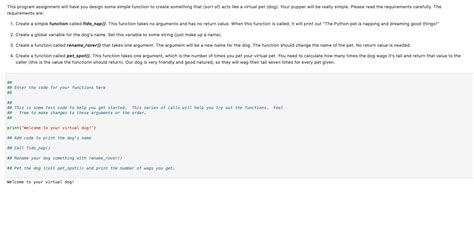 Solved This Program Assignment Will Have You Design Some Chegg