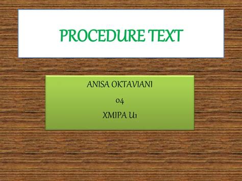 Procedure Text Pptx