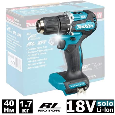 Дрель- шуруповерт аккум MAKITA DDF 487 Z купить с бесплатной доставкой ...