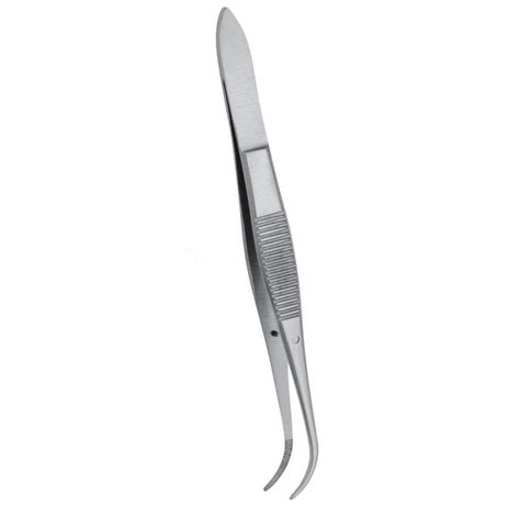 Eye Dressing Forceps Curved Serrated Ophthalmic Surgical