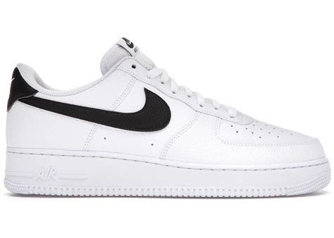 Nike Air Force 1 Low 07 White Black Pebbled Leather Mr Sneakerseller