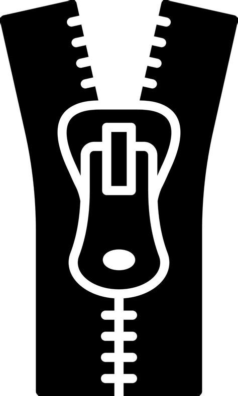 Black And White Illustration Of Zipper Icon 24278249 Vector Art At