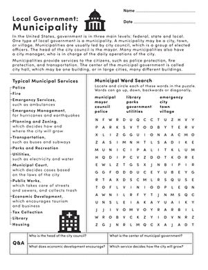 5th Grade Civics And Government Interactive Worksheets
