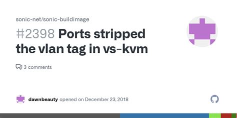 Ports Stripped The Vlan Tag In Vs Kvm · Issue 2398 · Sonic Netsonic