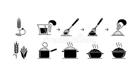 Cooking Porridge Infographic Stock Vector Illustration Of Corn