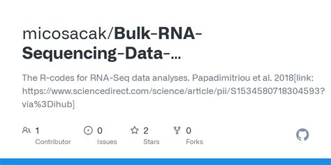 Github Micosacakbulk Rna Sequencing Data Analyses The R Codes For Rna Seq Data Analyses