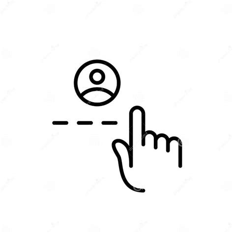 Finger Tapping On Login Password Dialog Box Pixel Perfect Icon Stock