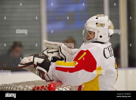 Dumfries 14 December 2023 Chen Shifeng Playing In Goal For China