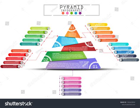 Business Data Visualization Pyramid Chart Abstract Stock Vector