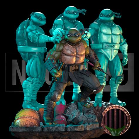 🎨 Fan Art Tmnt Last Ronin Diorama・archivo Stl Para ・cults