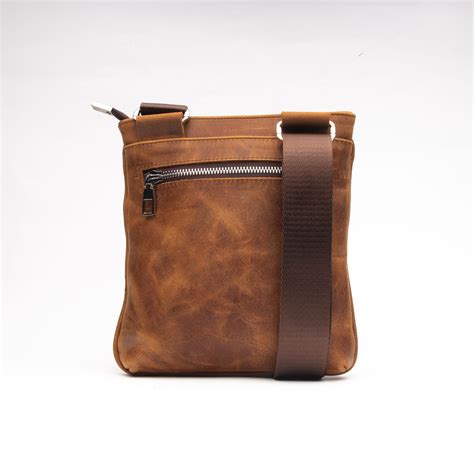 Muška Torba 503 Svetlo Braon Pull Up Locass Leather