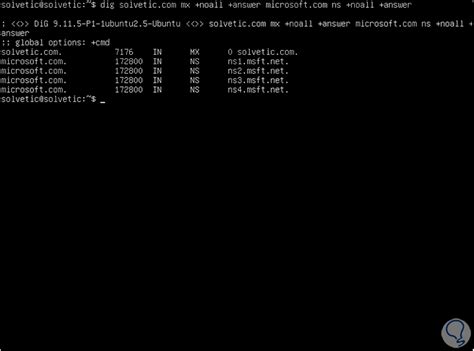 Comando Dig Linux Opciones Y Ejemplos Dns Solvetic