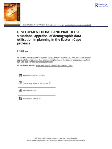 Development Debate And Practice A Situational Appraisal Of Demographic