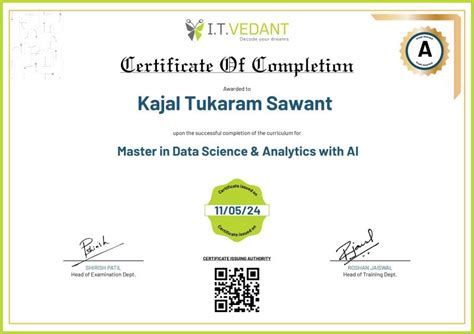 Kajal S On Linkedin Datascience Analytics Ai Itvedant Careergrowth Datadriven