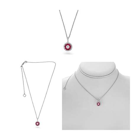 Round Ruby Necklace