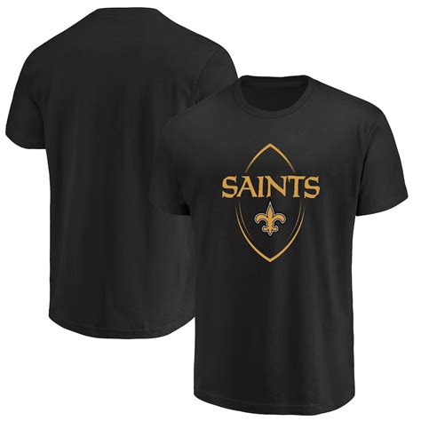 Mens Majestic Black New Orleans Saints Maximized Crew Neck T Shirt