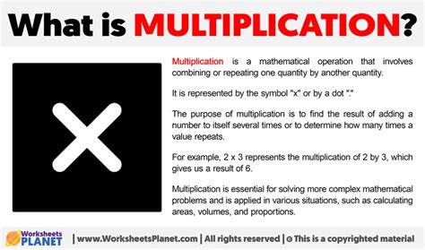 What Is Multiplication Definition Of Multiplication