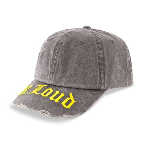 Rl Loud Distressed Washed Black Dad Hat Rolling Loud